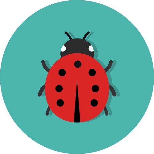 Lady bug icon Royalty Free Vector Image - VectorStock