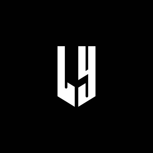 Ly monogram logo isolated with a rotating circle Vector Image