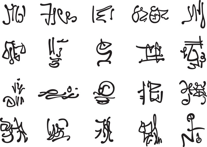 Currency symbols set with names Royalty Free Vector Image