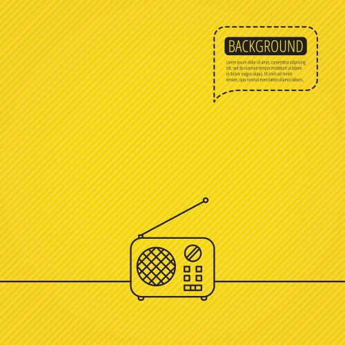 Radio icon retro musical receiver sign Royalty Free Vector
