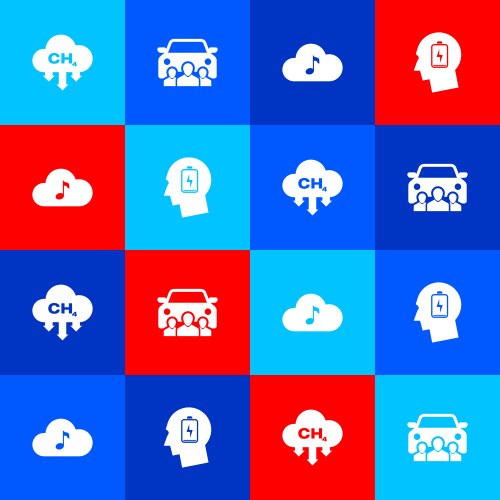 Blue methane emissions reduction icon isolated Vector Image