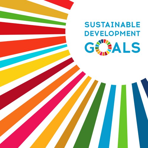 Pie chart showing sustainable development goals Vector Image