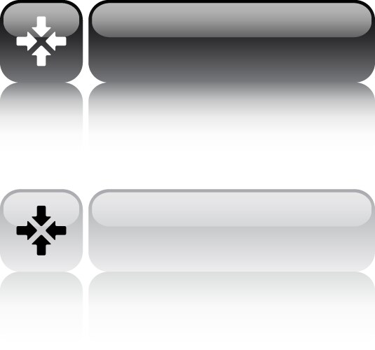 White rectangle button 3d web interface element Vector Image