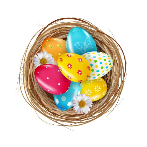 Happy easter spring holiday background Royalty Free Vector