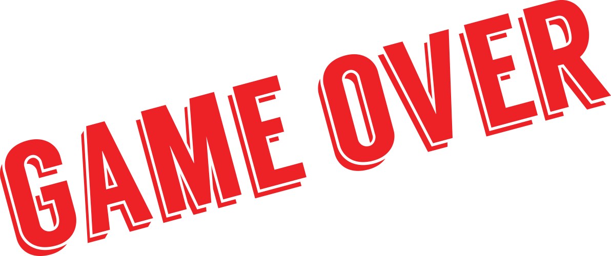 Game over rubber stamp Royalty Free Vector Image