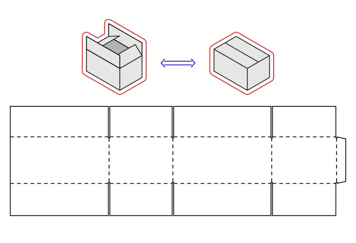 Simple box packaging die cut out template design Vector Image