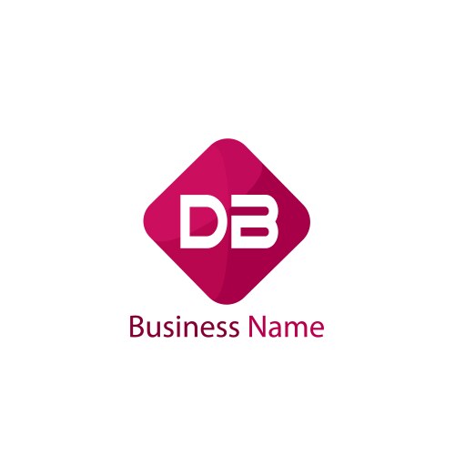 Initial letter db logo template design Royalty Free Vector