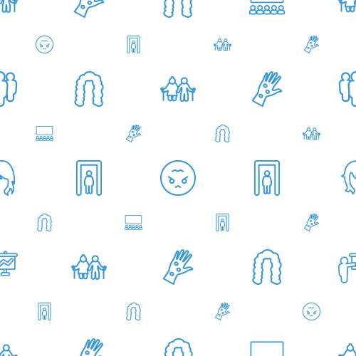 Person icons pattern seamless white background Vector Image