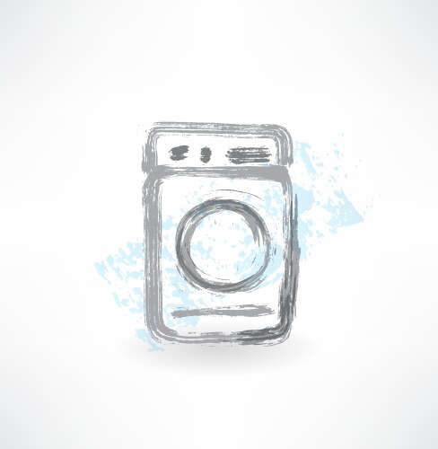 Technical drawing a washing machine Royalty Free Vector