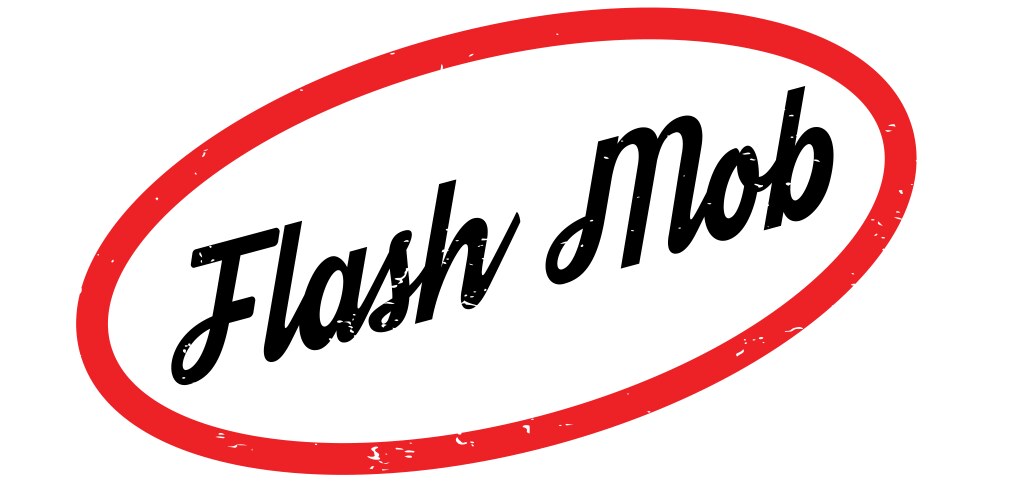 Flash mob rubber stamp Royalty Free Vector Image