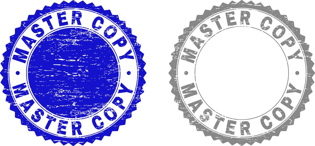 Master copy rubber stamp Royalty Free Vector Image