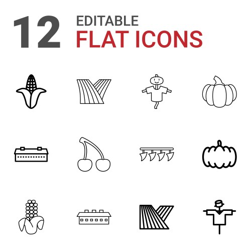 7 harvest icons Royalty Free Vector Image - VectorStock