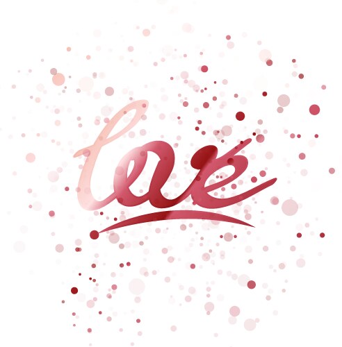 Love lettering word Royalty Free Vector Image - VectorStock