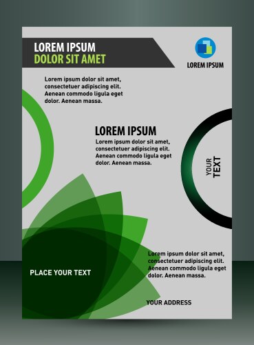Flyer with arrows and elements of infographics Vector Image