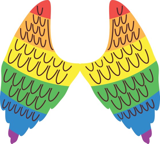 Wings Gay Pride Vector Images (98)