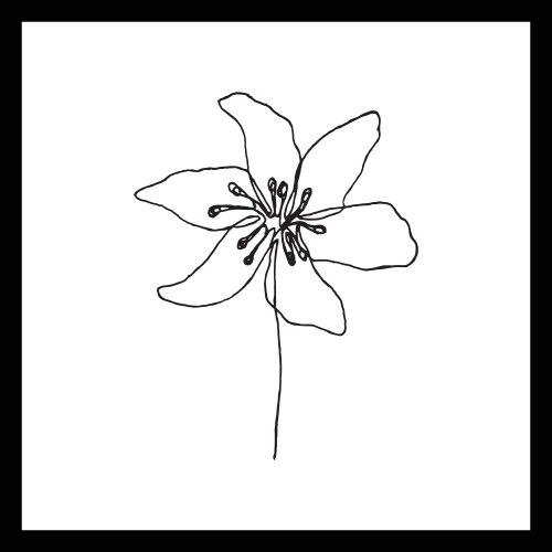 Simple continuous line art design Royalty Free Vector Image