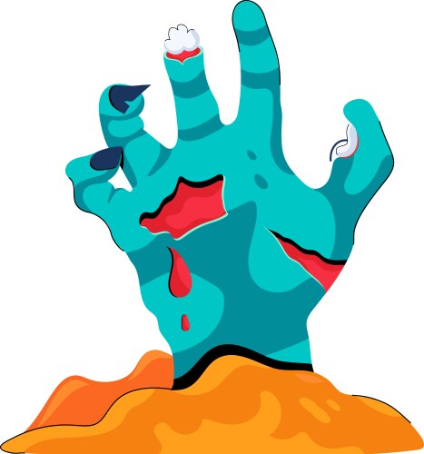 Zombie hand Royalty Free Vector Image - VectorStock