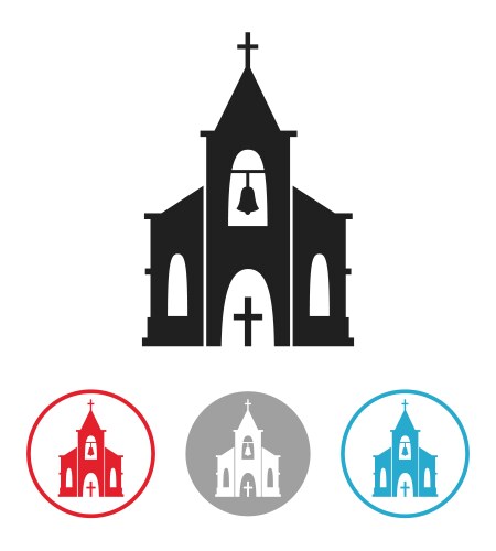 Catholic church icon isolated on white background Vector Image