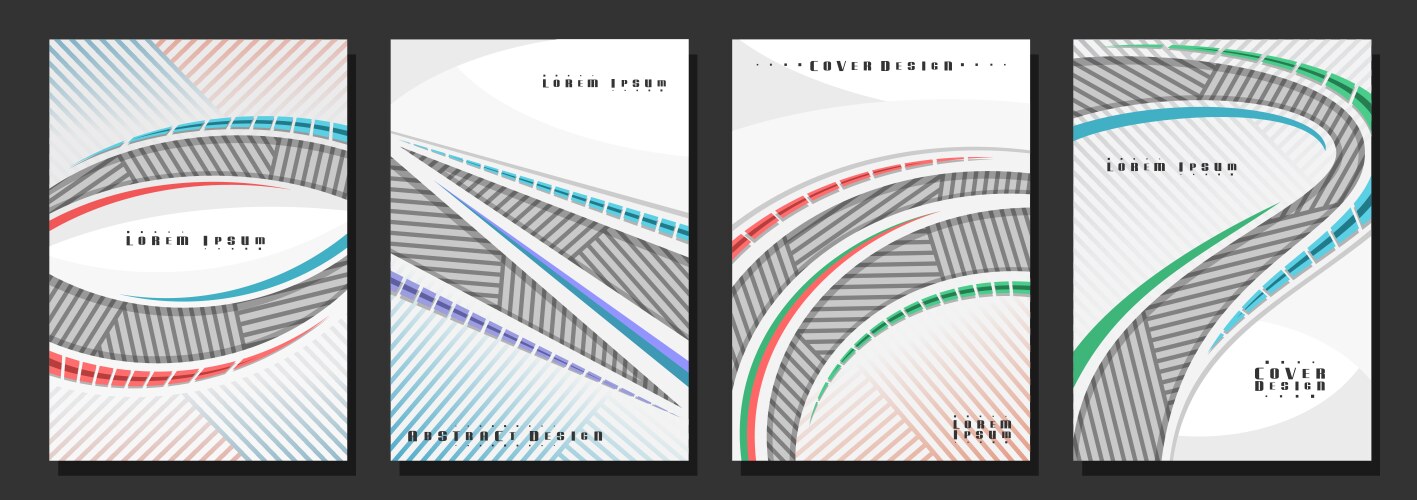 Book cover set Royalty Free Vector Image - VectorStock