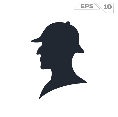 Sherlock holmes logo or emblem detective Vector Image