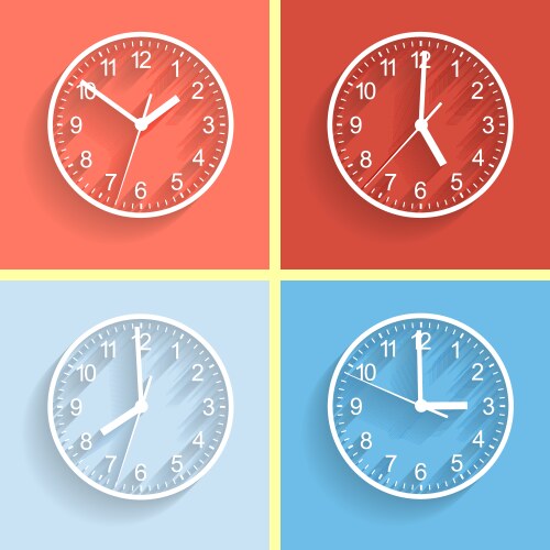 Wall mounted digital clock Royalty Free Vector Image
