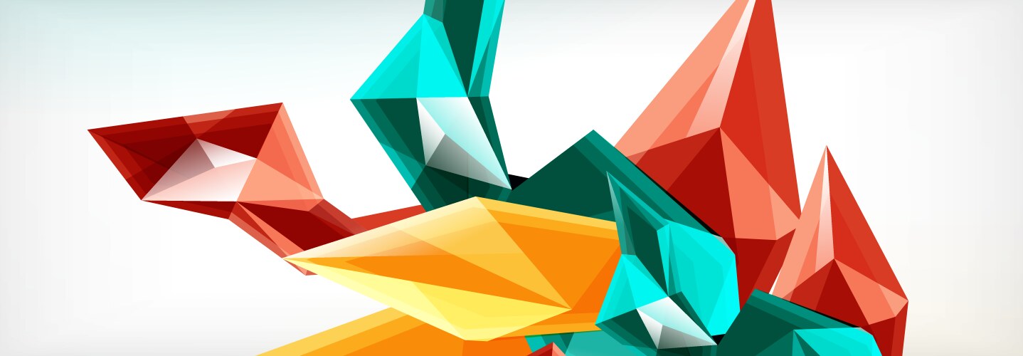3d triangles and pyramids abstract Royalty Free Vector Image