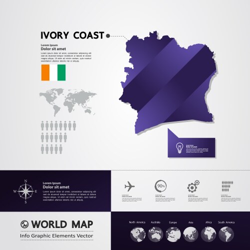 Ivory coast flag Royalty Free Vector Image - VectorStock