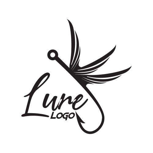Lure fishing logo Royalty Free Vector Image - VectorStock