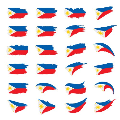 Philippines flag Royalty Free Vector Image - VectorStock