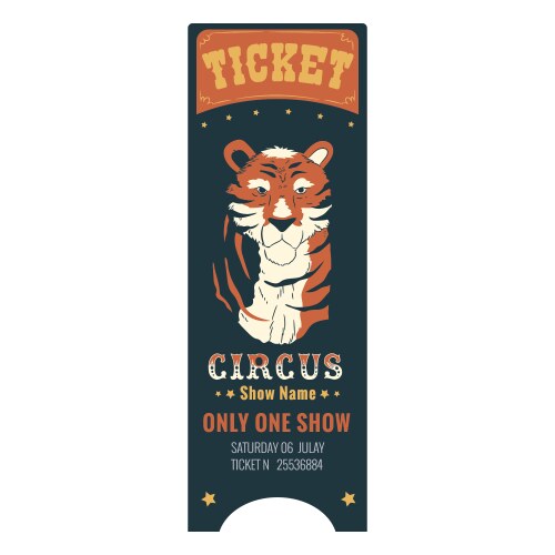 Animal circus ticket Royalty Free Vector Image