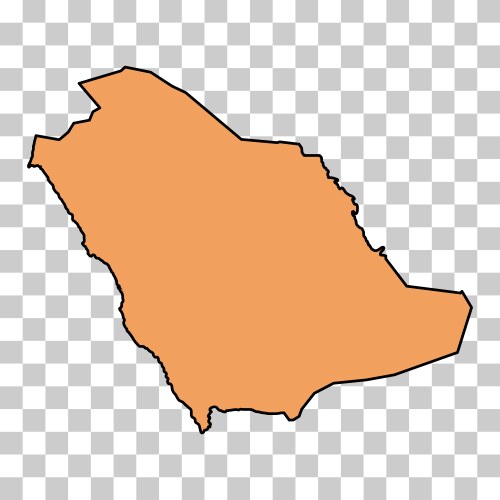 Saudi arabia jazan region high detailed map Vector Image