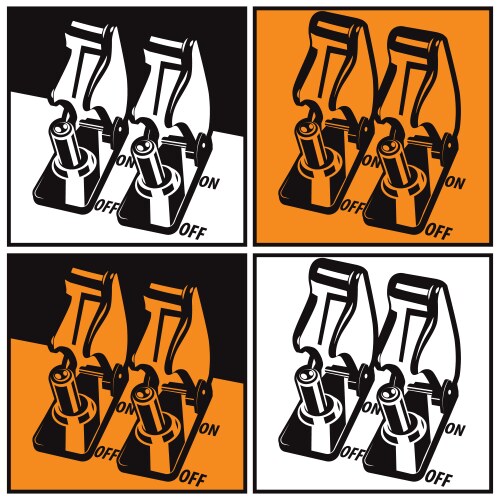 Tumblers with safety covers Royalty Free Vector Image