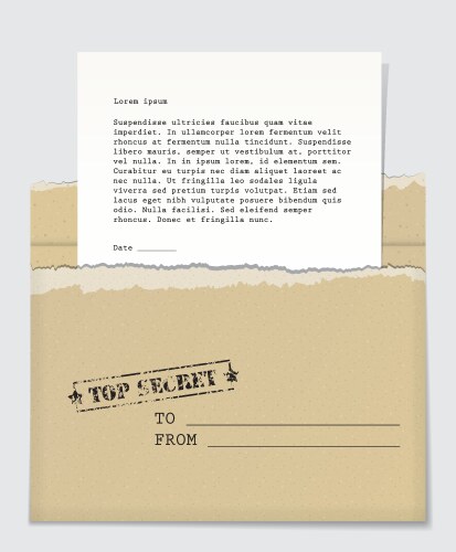 Old top secret document Royalty Free Vector Image