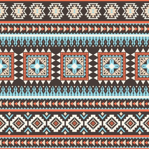 Aztec colorful geometric seamless pattern Vector Image