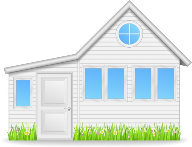 Purple house with snow Royalty Free Vector Image