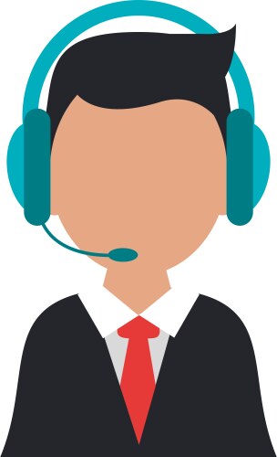 Call center agent symbol Royalty Free Vector Image