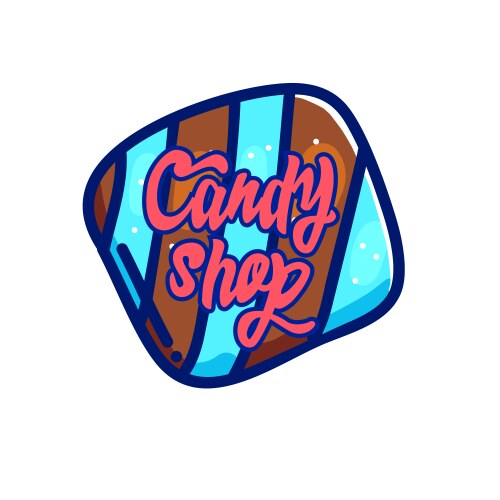 Candy shop hand drawn cartoon Royalty Free Vector Image