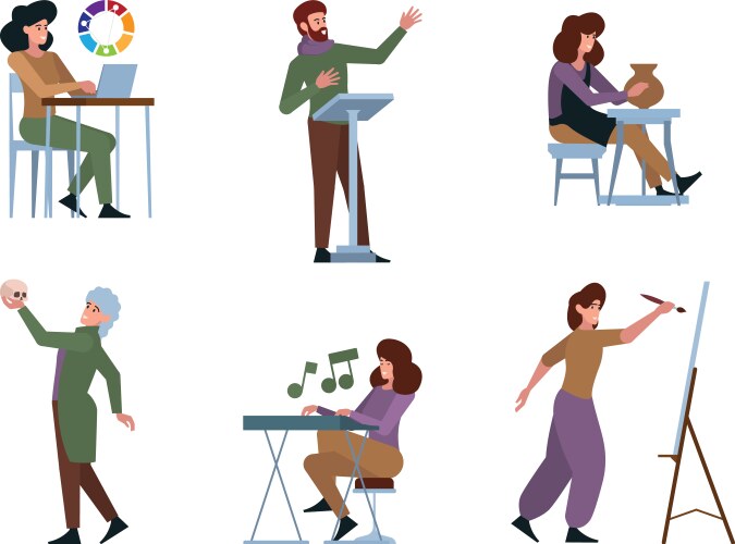 Different characters of creative professions Vector Image