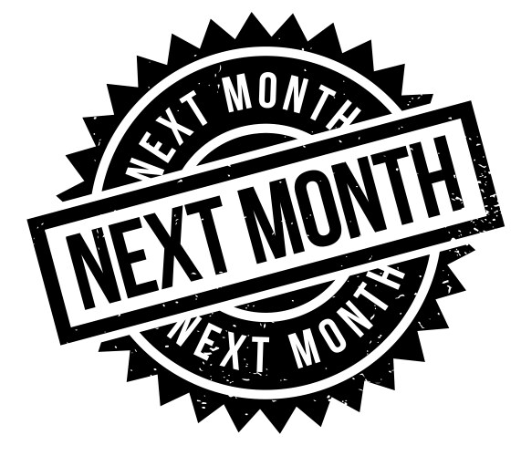 Next month rubber stamp Royalty Free Vector Image