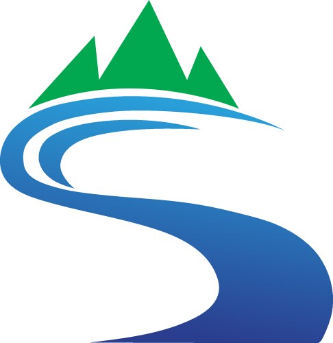 R river logo Royalty Free Vector Image - VectorStock