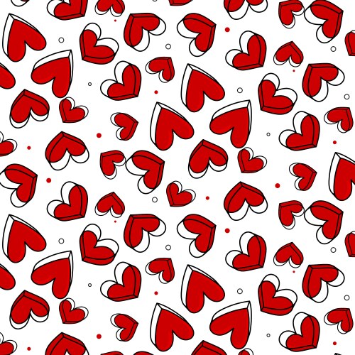 Lovely heart romantic pattern Royalty Free Vector Image