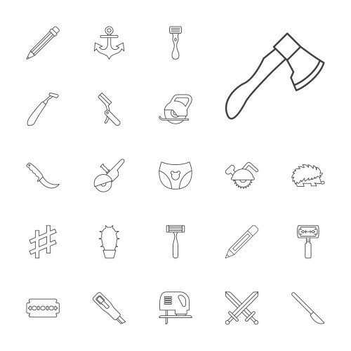 Sharp icons Royalty Free Vector Image - VectorStock