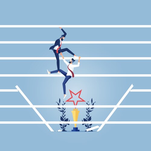 Business competition concept-group competitive Vector Image