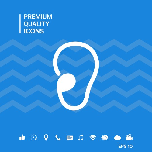 Ear symbol icon Royalty Free Vector Image - VectorStock