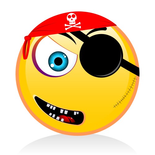 Emoji emoticon - burglar Royalty Free Vector Image