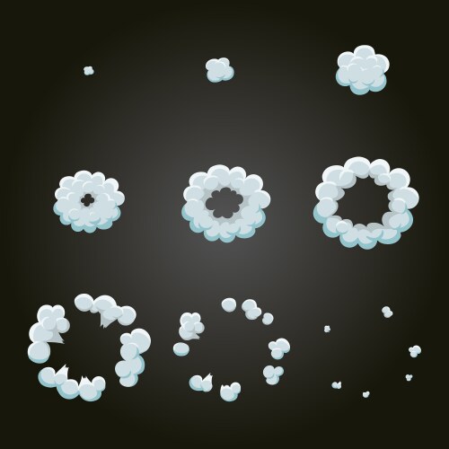 Animation explosion Royalty Free Vector Image - VectorStock