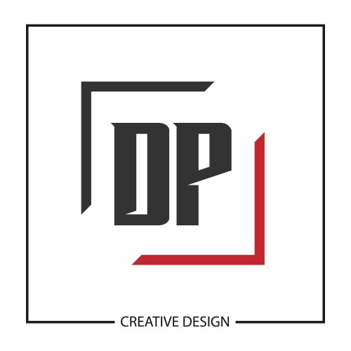 Initial letter dp logo template design Royalty Free Vector