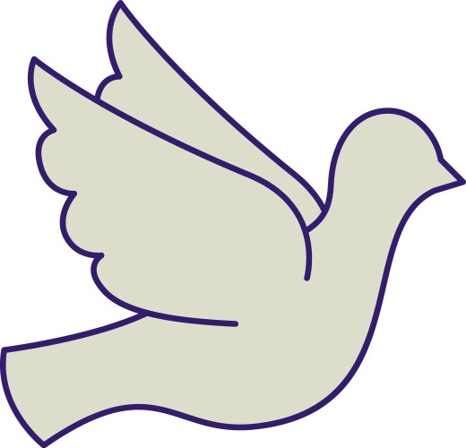 Isolated dove bird design Royalty Free Vector Image