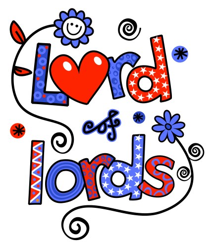 Cute doodle pray text Royalty Free Vector Image