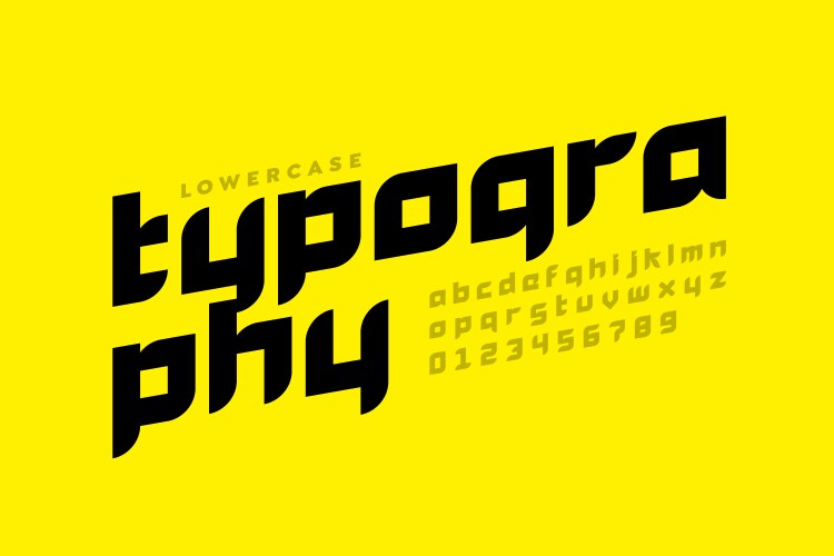 Modern lowercase font Royalty Free Vector Image